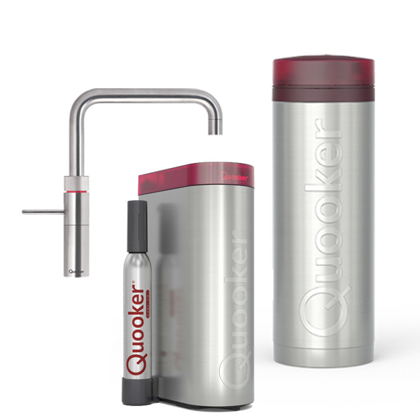 Quooker CUBE Fusion Square RVS met PRO3-VAQ boiler | Kokendwatergigant