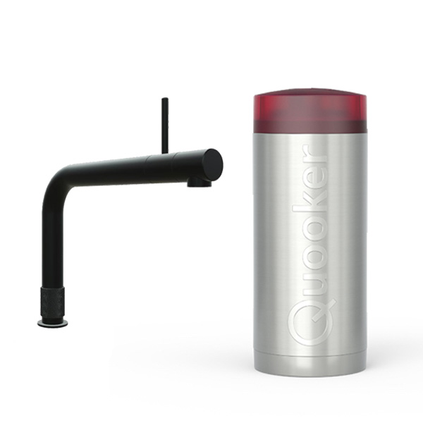 Quooker Front zwart kokend water kraan met COMBI boiler