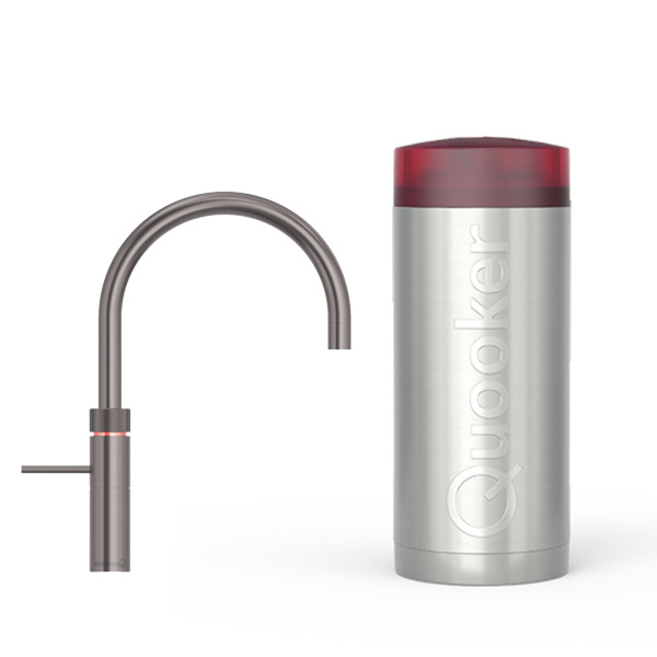Quooker Fusion kraan Round Gunmetal COMBI plus | Kokendwatergigant