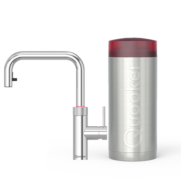 Quooker Flex Square Chroom kraan COMBI plus boiler | Kokendwatergigant