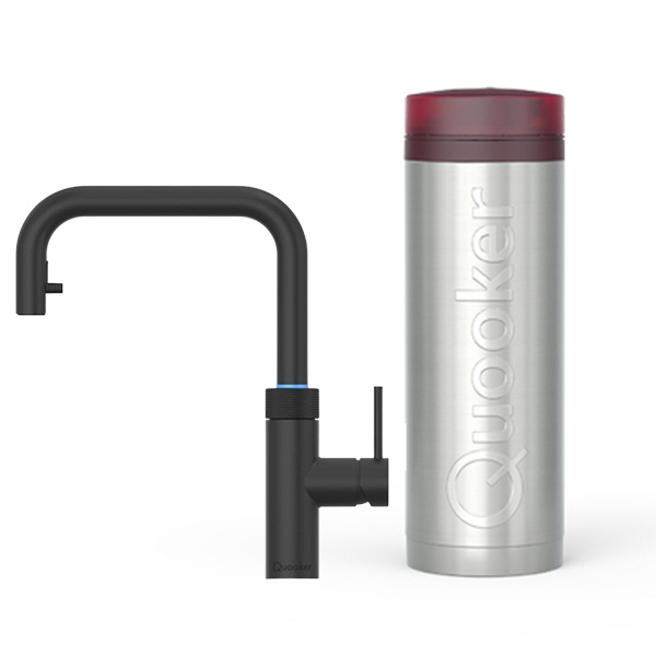 Quooker Flex Square Zwart kraan PRO3-VAQ boiler | Kokendwatergigant