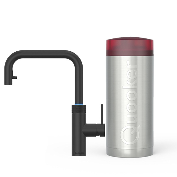Quooker Flex Square Zwart kraan COMBI boiler | Kokendwatergigant